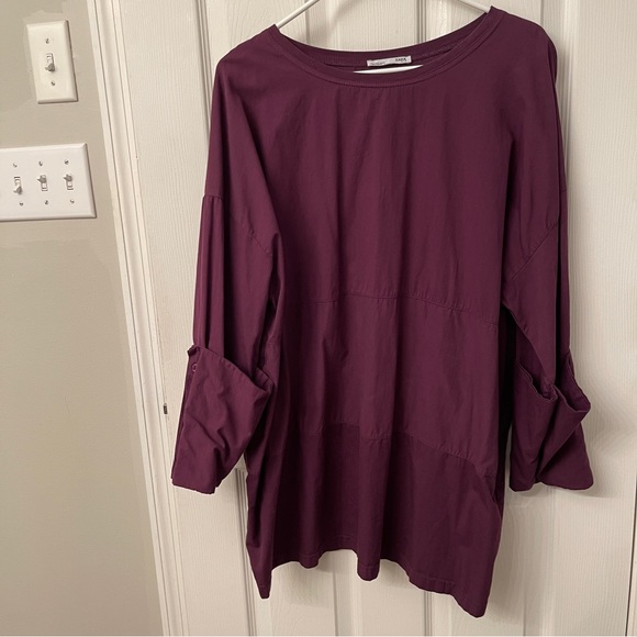 Zara | Tops | Zara Wb Collection Plum Oversized Tunic Small | Poshmark